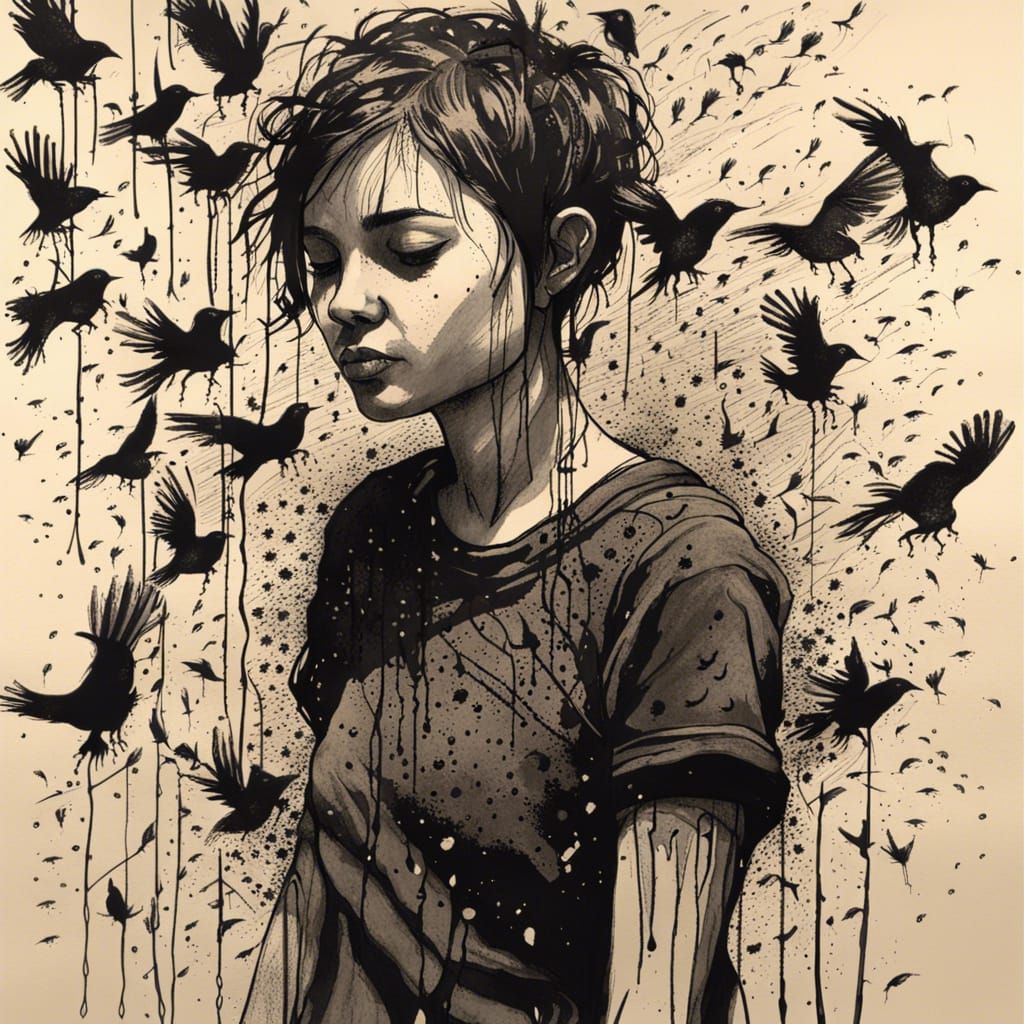 pen and brush ink - AI Generated Artwork - NightCafe Creator