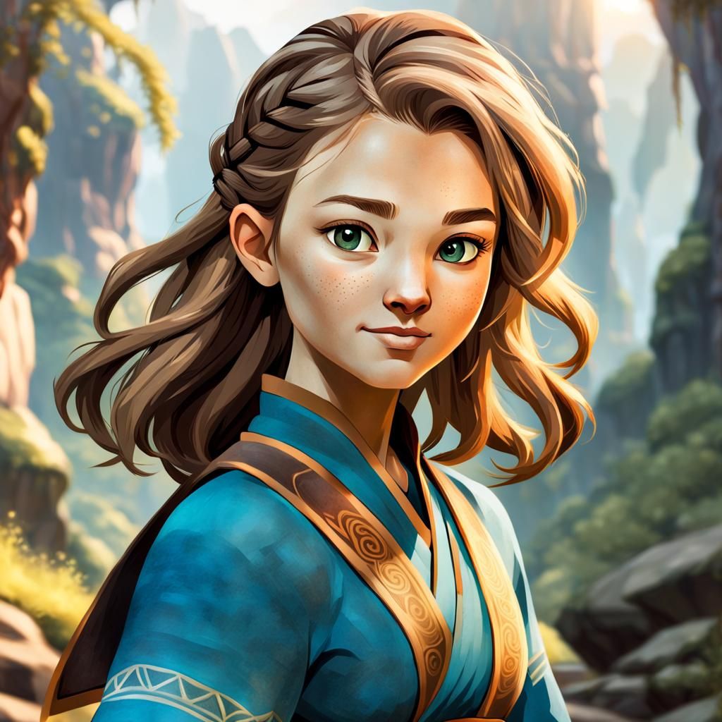 A young airbender girl - AI Generated Artwork - NightCafe Creator
