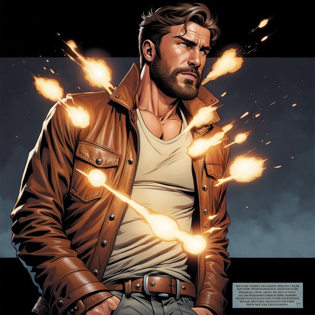 "bullets bouncing off Indestructible Skin, tall and broad-shouldered ...