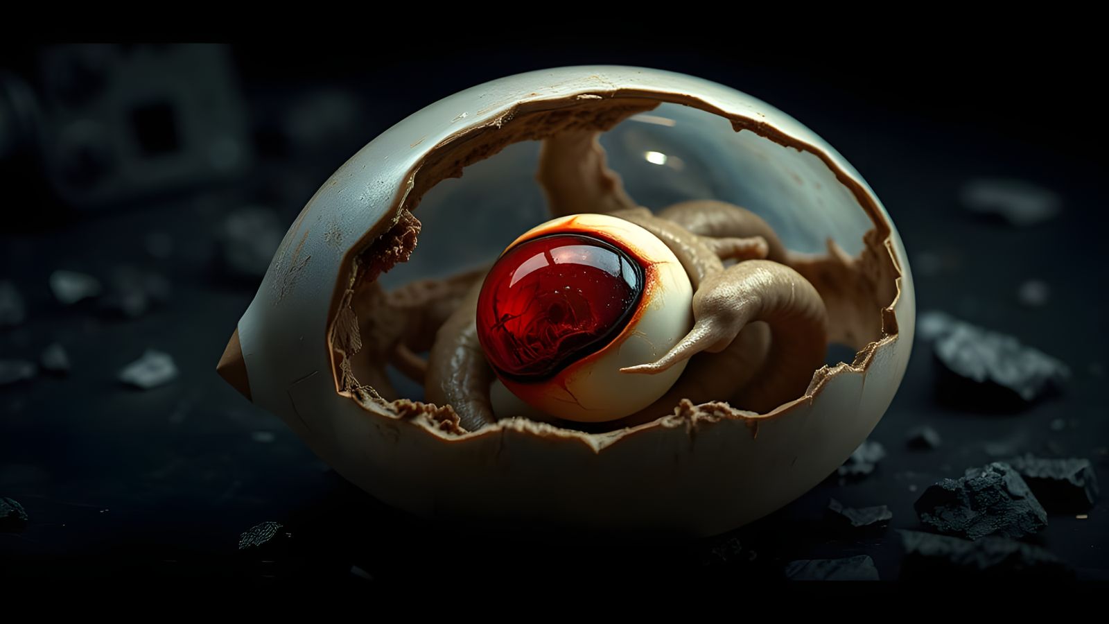 DORMENT - Alien Cocoon in Human Eye, Oozing with Grotesque ...