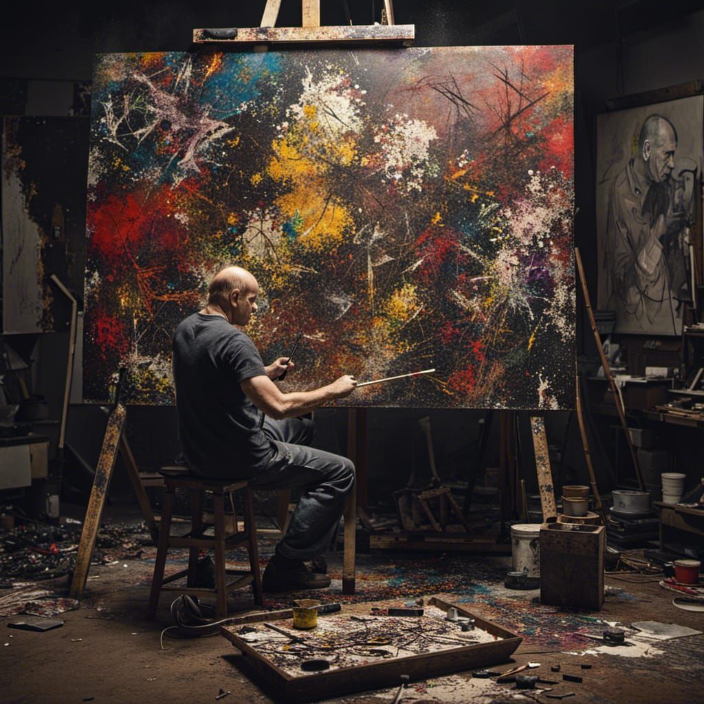 Jackson Pollock - AI Generated Artwork - NightCafe Creator
