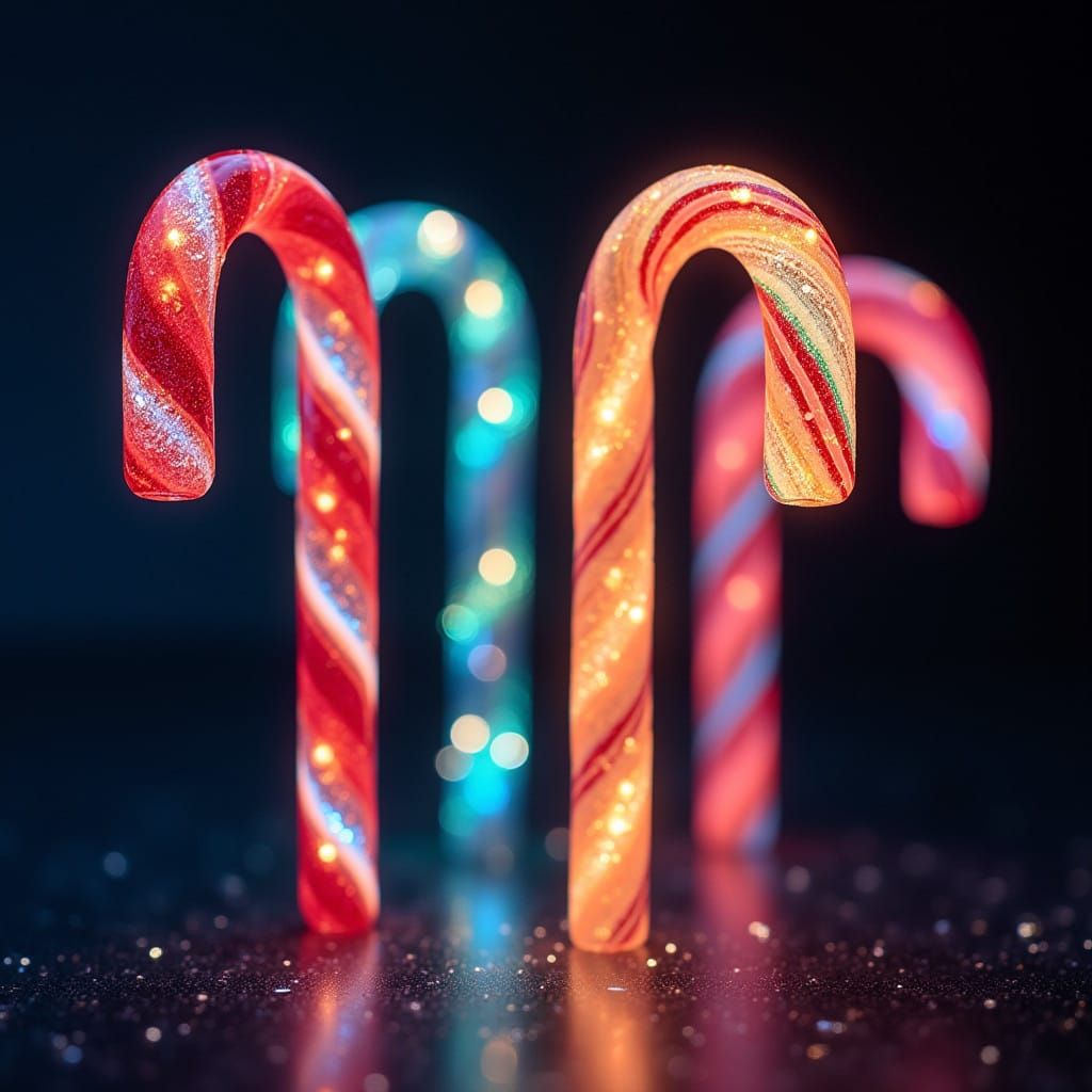 A forgotten Christmas icon - Whimsical Glowing Candy Canes i...