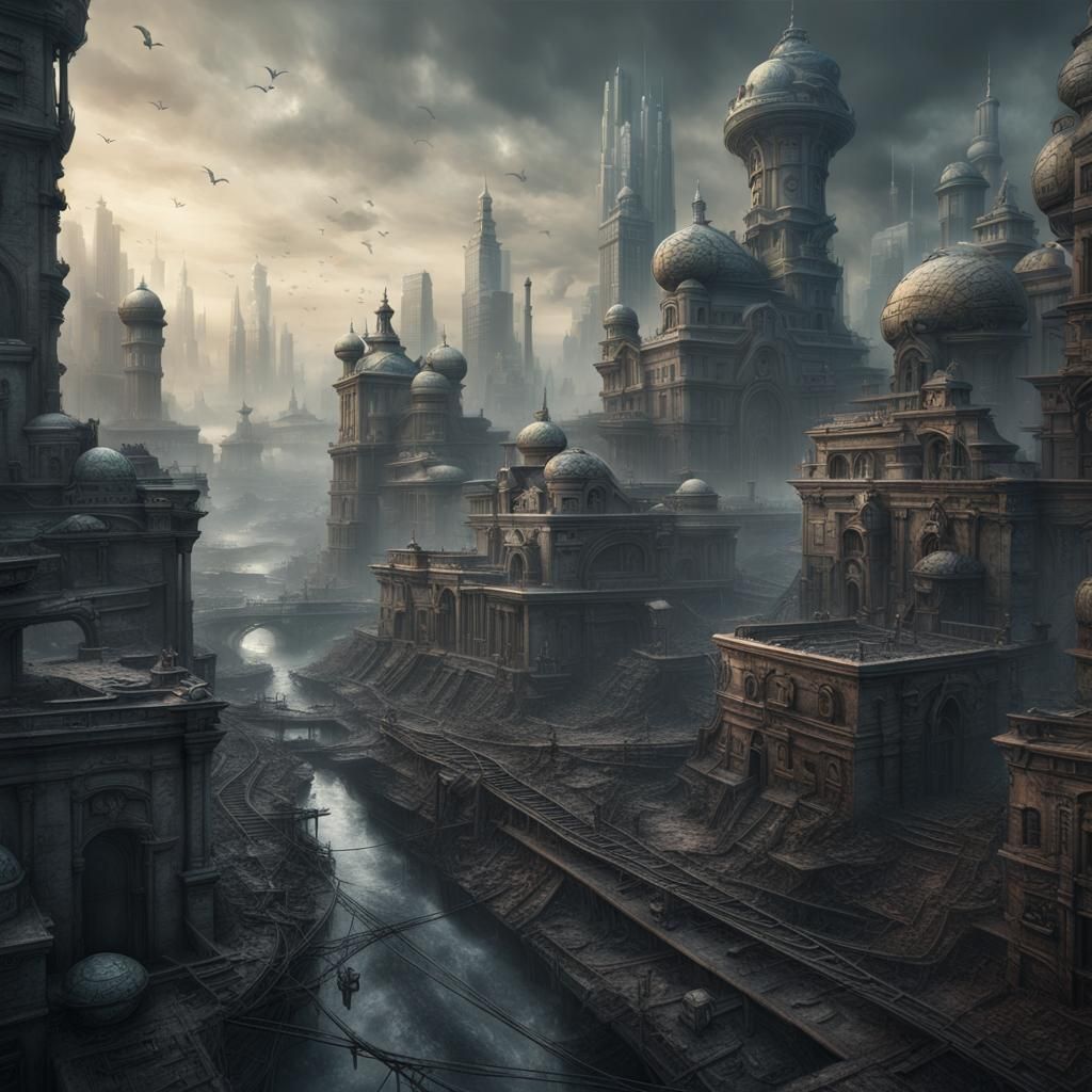 Urban Nightmare: A Haunting Cityscape - AI Generated Artwork ...