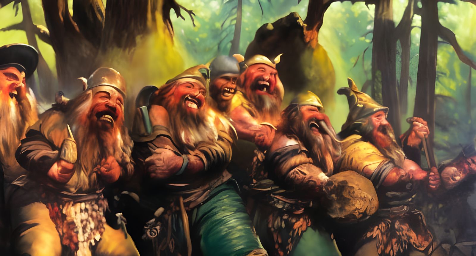 Some Dwarves laughing at me - AI Generated Artwork - NightCafe Creator
