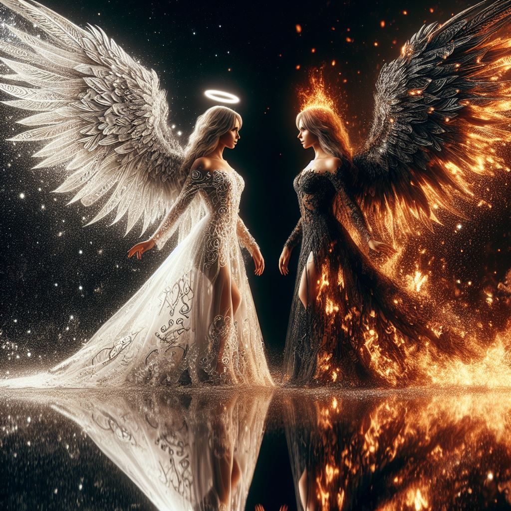 Angel & Dévil - AI Generated Artwork - NightCafe Creator