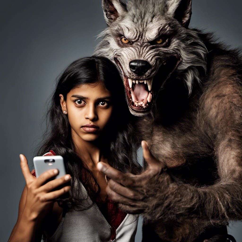 Selfie with werewolf - AI Generated Artwork - NightCafe Creator