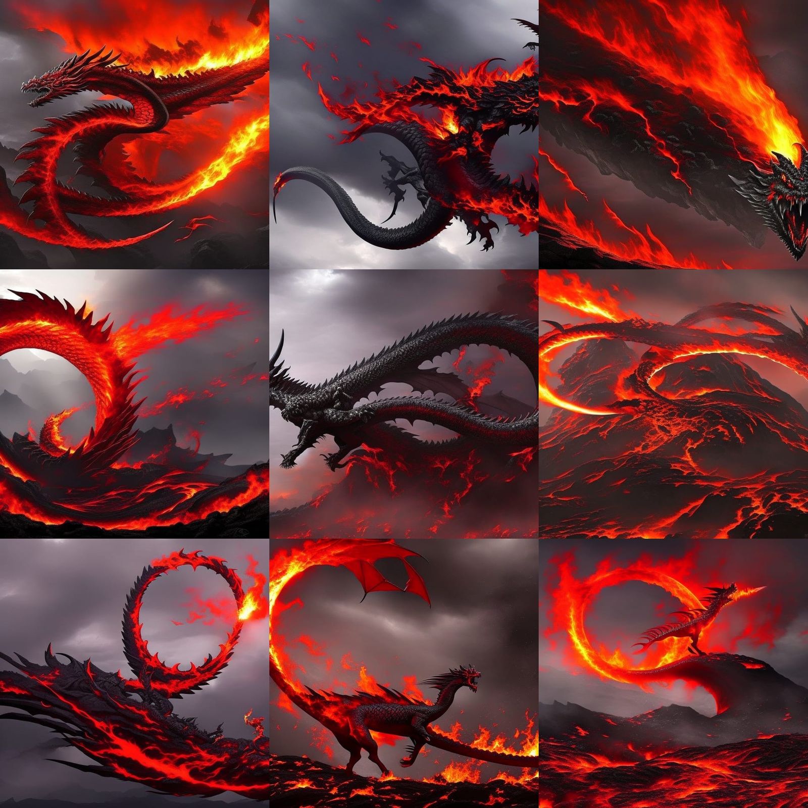 A gorgeous sword of shadow and lava stabbed into the chest of a deep ...