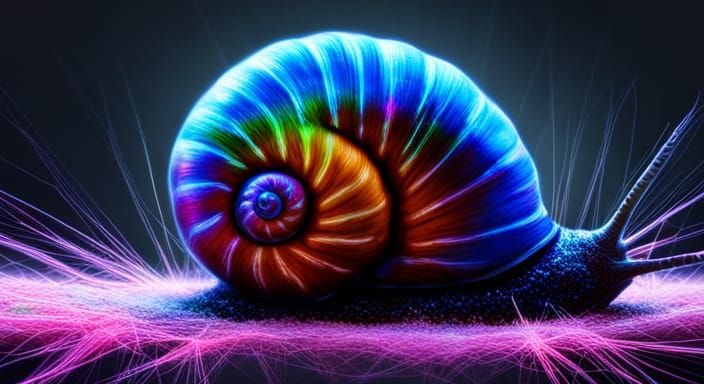 Psychedelic Space Snail - AI Generated Artwork - NightCafe Creator