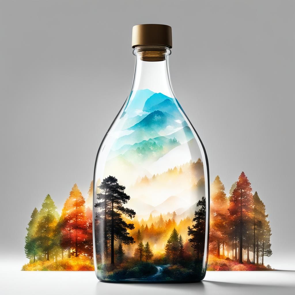 A bottled up forest - AI Generated Artwork - NightCafe Creator