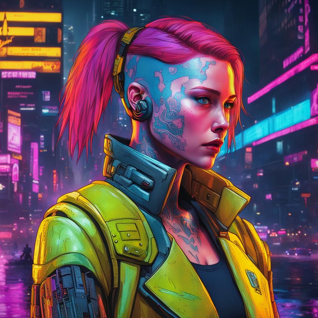 Cyberpunk portrait - AI Generated Artwork - NightCafe Creator