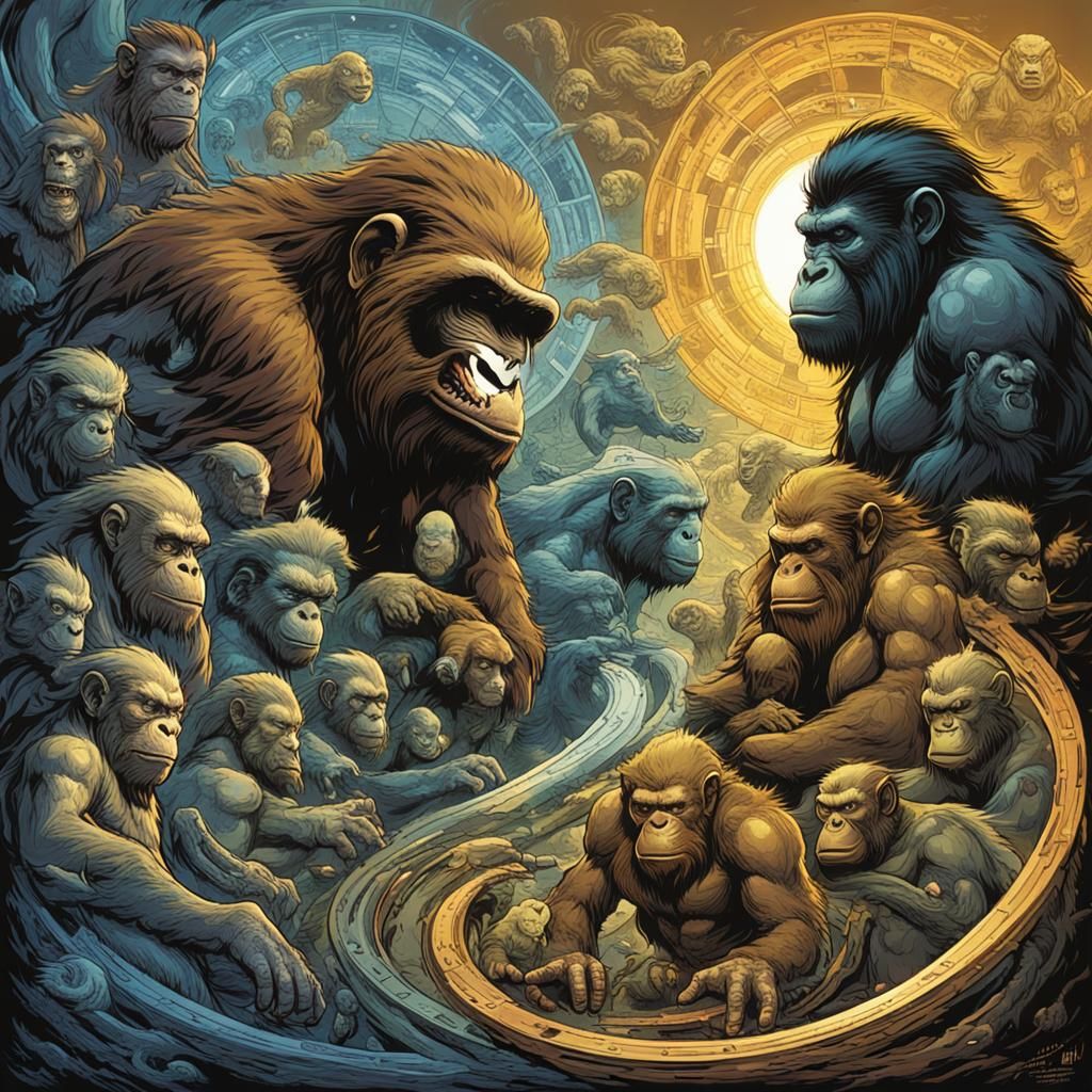 Monkey Road - AI Generated Artwork - NightCafe Creator