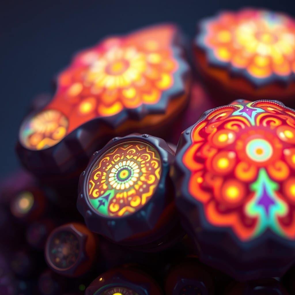 Highlighting patterns - Ethereal Patterns in Deep, Rich Colo...