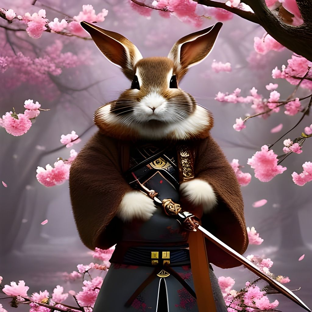 Rabbit samurai🐰⚔️ - AI Generated Artwork - NightCafe Creator