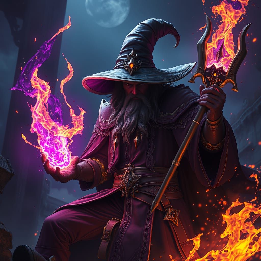 Wizard - Dark Fantasy Wizard Concept Art Masterpiece