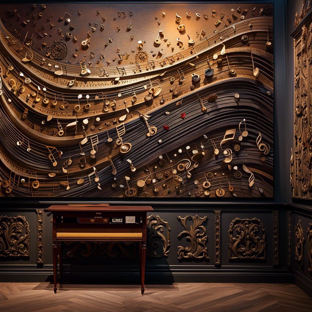 Museum of unusual musical notes - AI Generated Artwork - NightCafe Creator