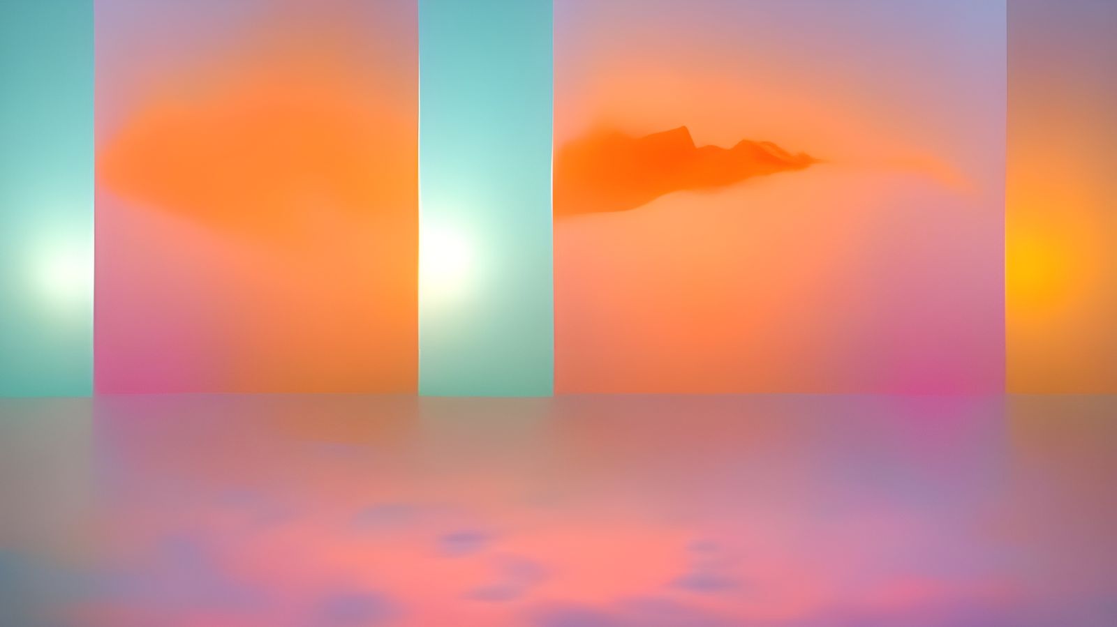 Hommage à Mark Rothko - Orange Hues of Sunset on Seaside San...