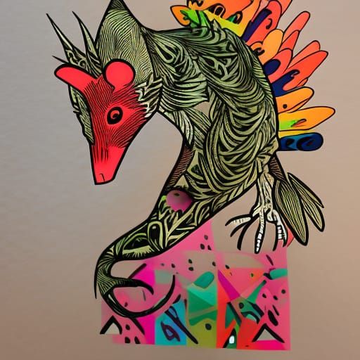 Ethnic rat themed Phoenix - AI Generated Artwork - NightCafe Creator