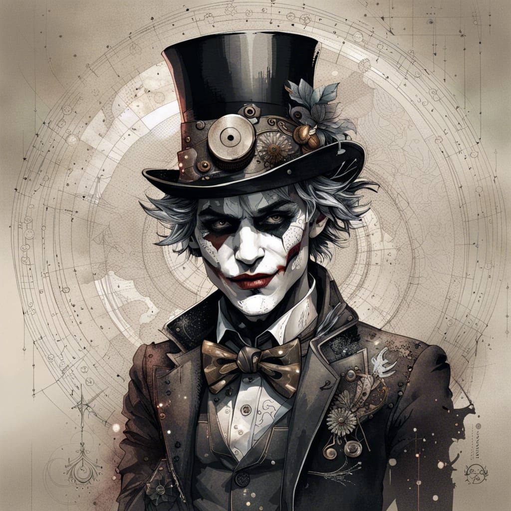Steampunk Joker - AI Generated Artwork - NightCafe Creator