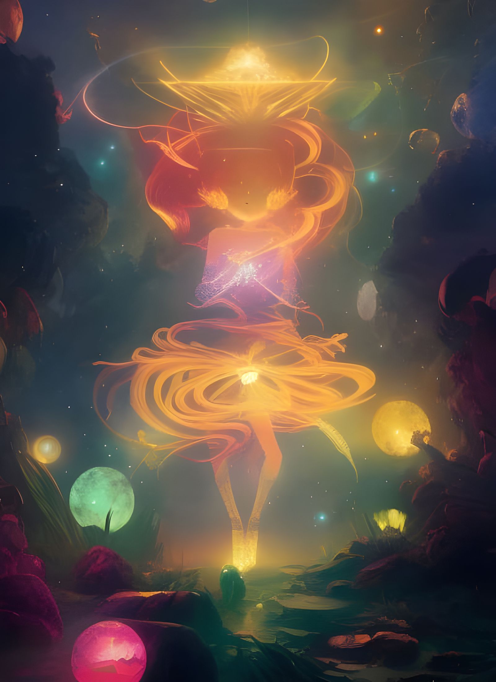 Cosmic Magical Girl - AI Generated Artwork - NightCafe Creator