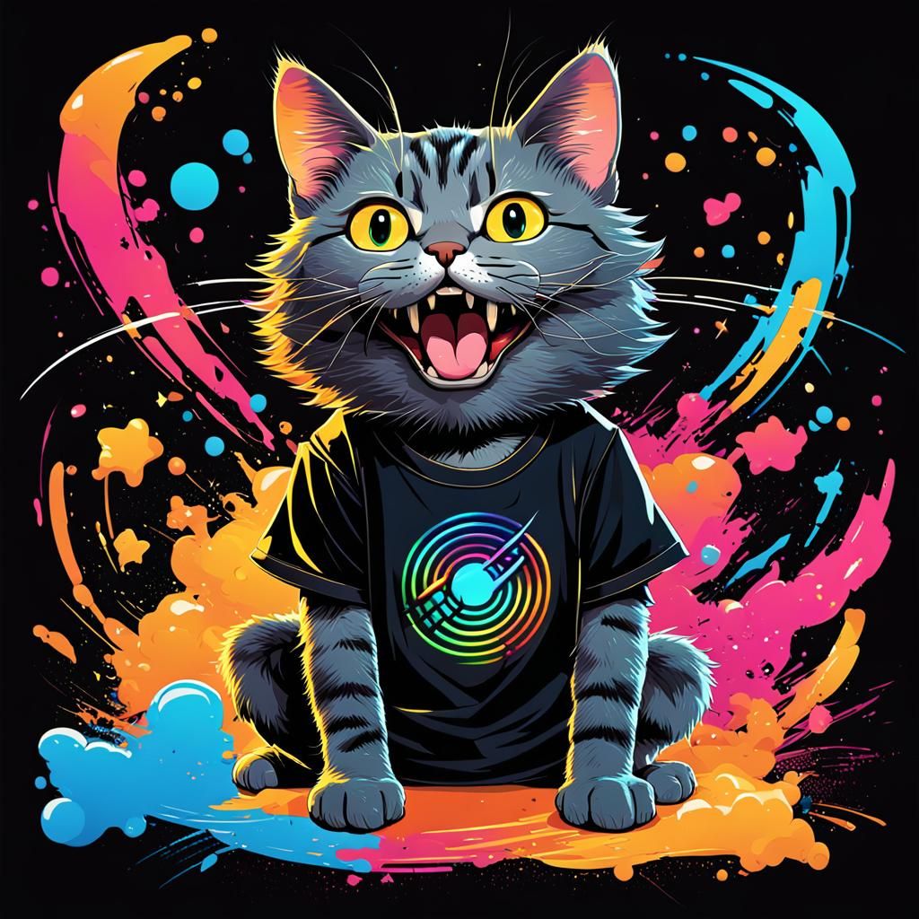 Vector T-Shirt Design, Internet Cat Sensation, popular cat meme ...