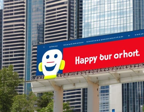Billboards with happy robots on it - AI Generated Artwork - NightCafe ...