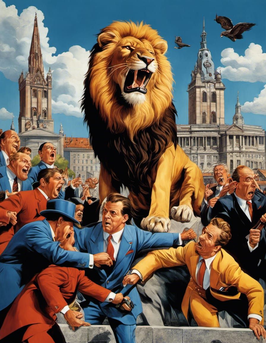 Riled up Lions Revolt - AI Generated Artwork - NightCafe Creator