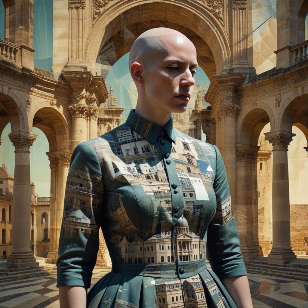 Crazed Multiple Exposure - Another Bald Singer in Ronda Málaga