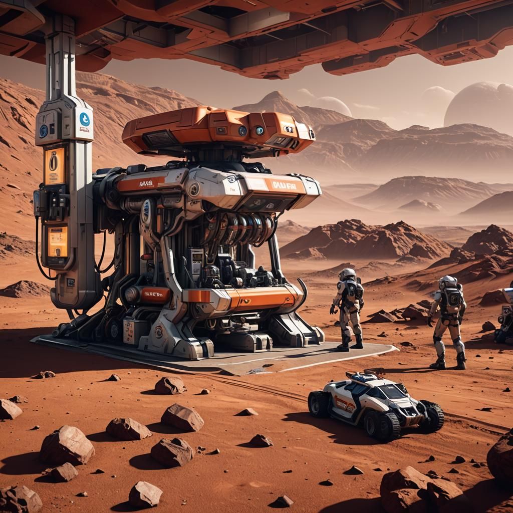 Mars Station - AI Generated Artwork - NightCafe Creator
