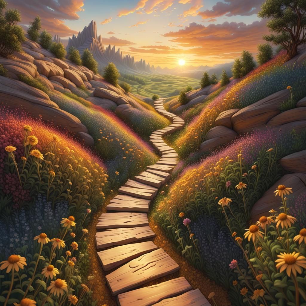 A Path to Honeyland. - AI Generated Artwork - NightCafe Creator