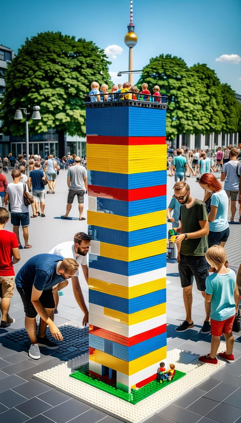 Lego building for the kids - AI Generated Artwork - NightCafe Creator