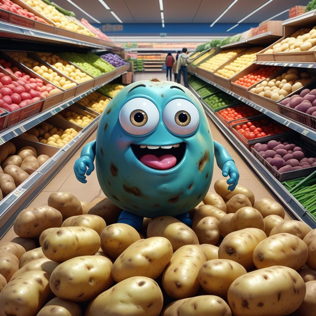 Potato Palooza: One Spud Among Many - AI Generated Artwork - NightCafe ...