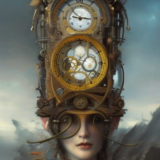 Thr Clock Queen - AI Generated Artwork - NightCafe Creator
