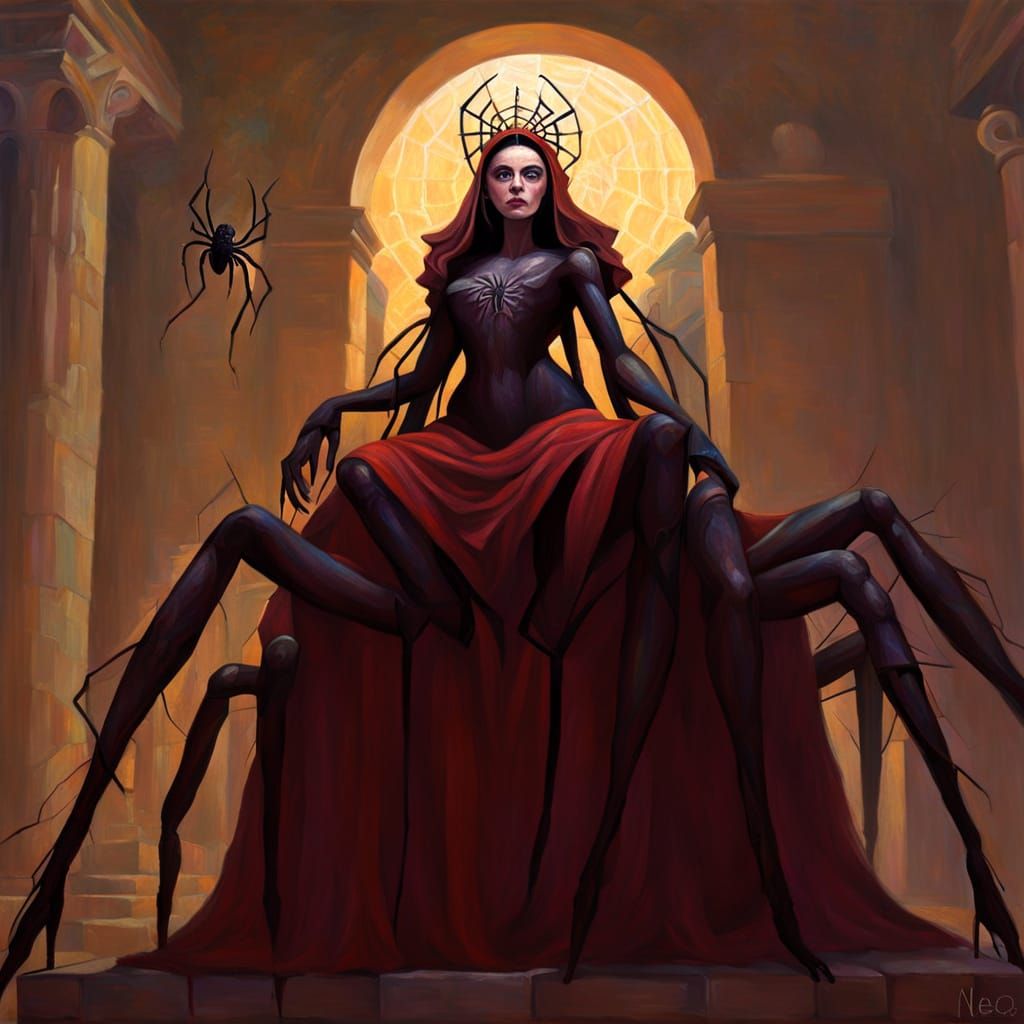 Arachne, the great weaver - Arachne, a Spider Goddess in Neo...