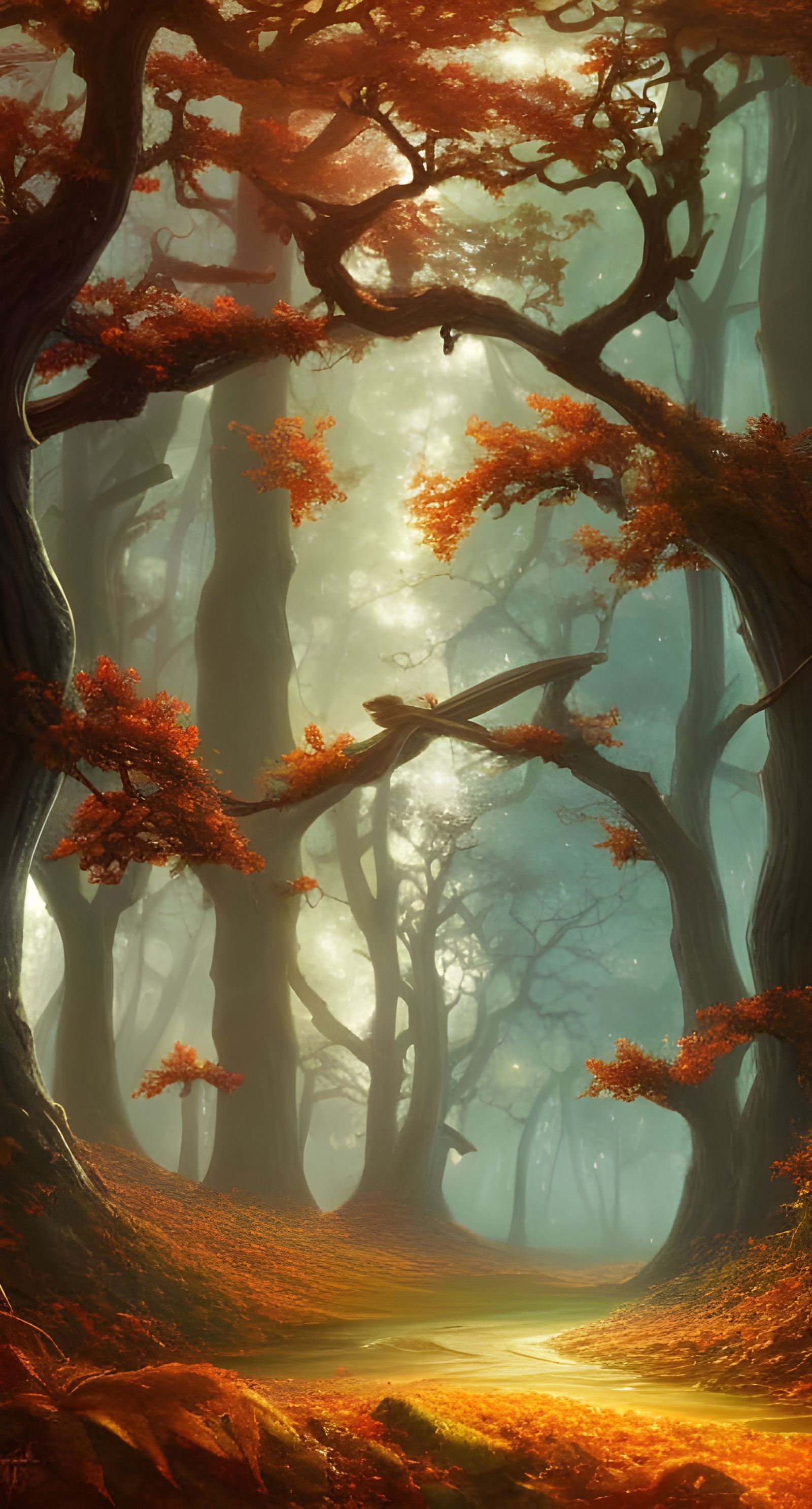 Autumn - Forestscape - Collection - AI Generated Artwork - NightCafe Creator