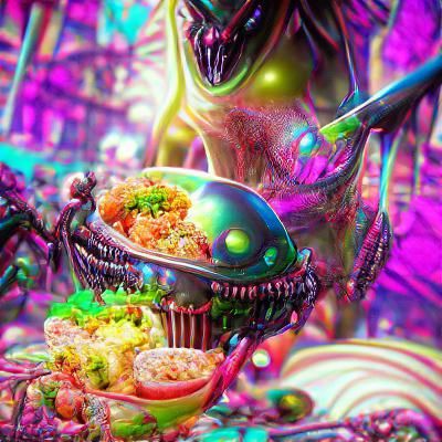 aliens eating humans 8K 3D 8k resolution artwork colourful anime ...