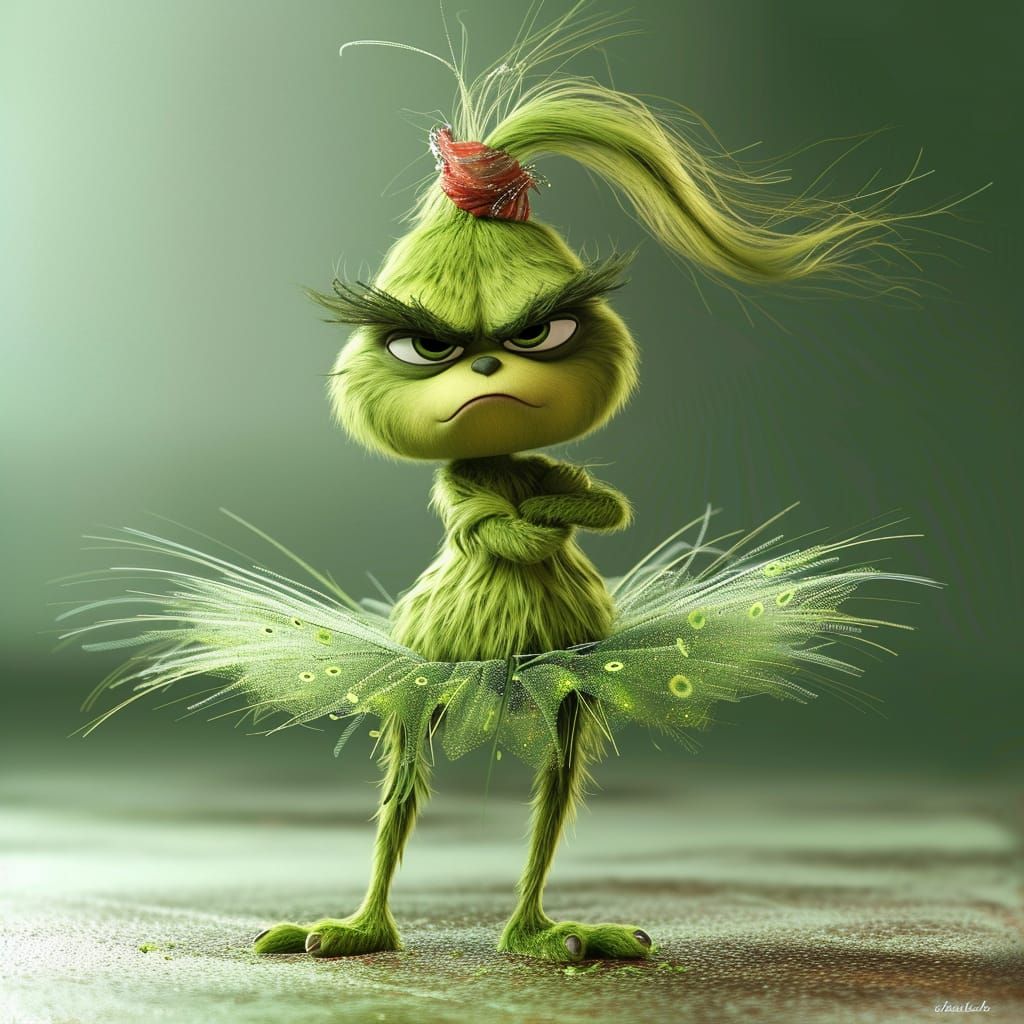 Grinch ballerina - AI Generated Artwork - NightCafe Creator