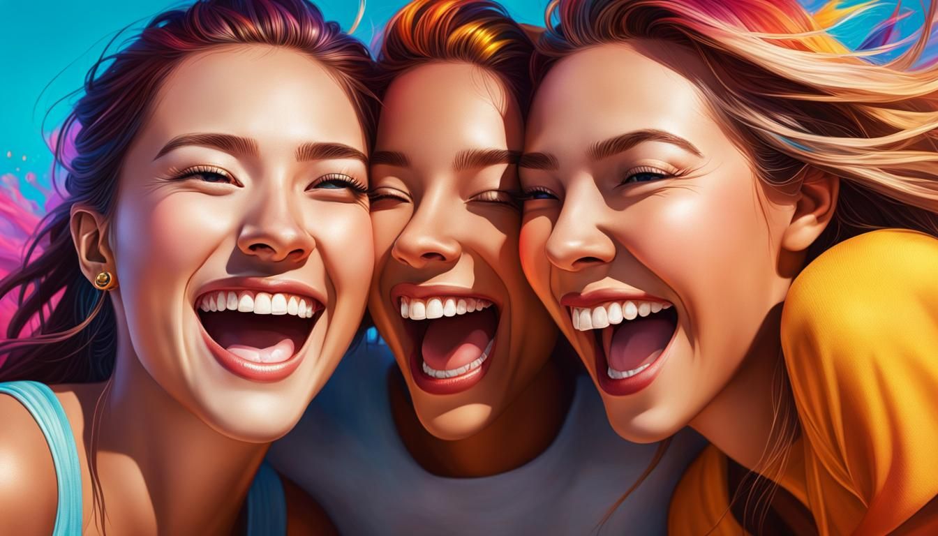 Happy Women - AI Generated Artwork - NightCafe Creator