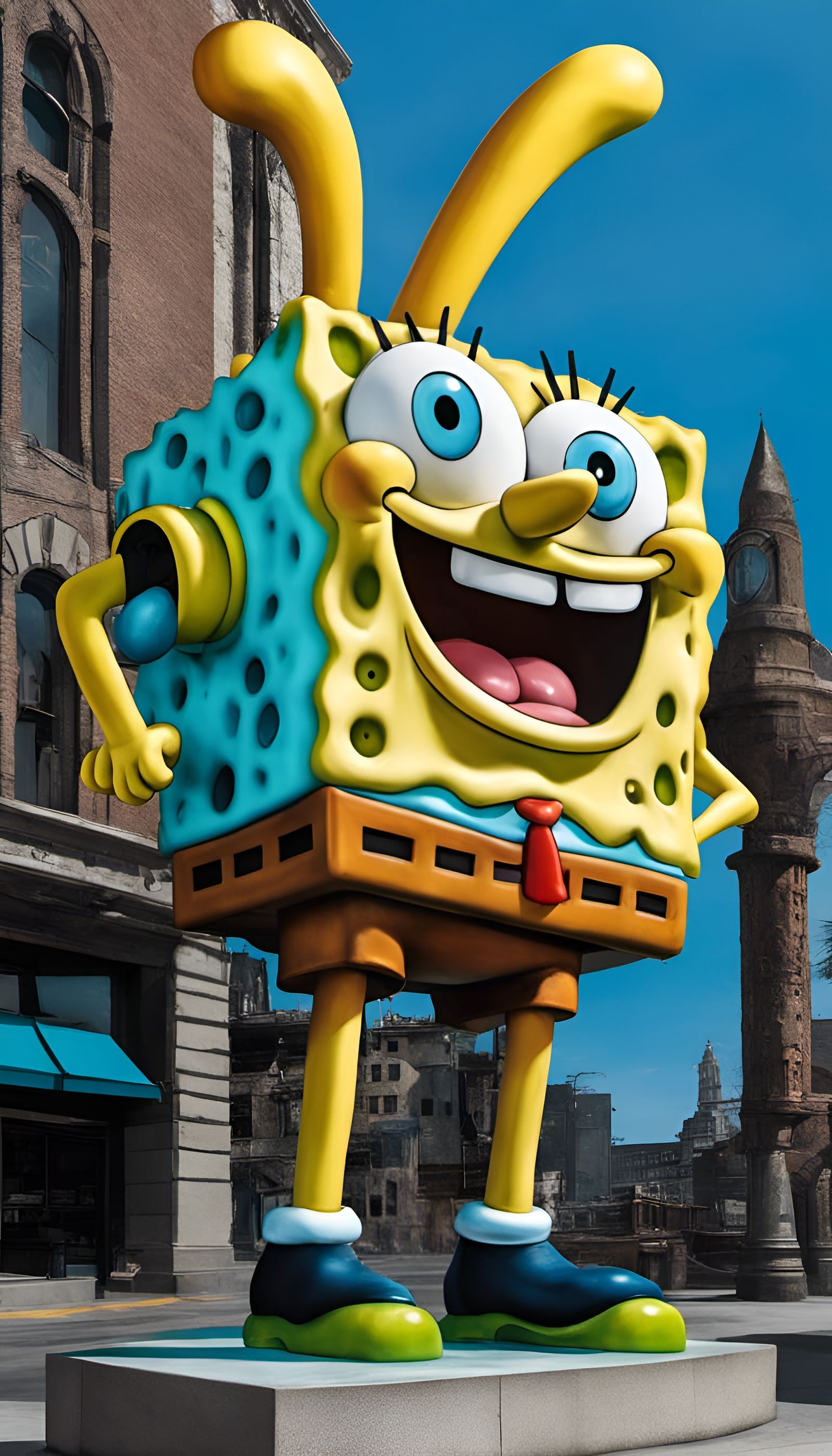 Spongebob in Paint - AI Generated Artwork - NightCafe Creator