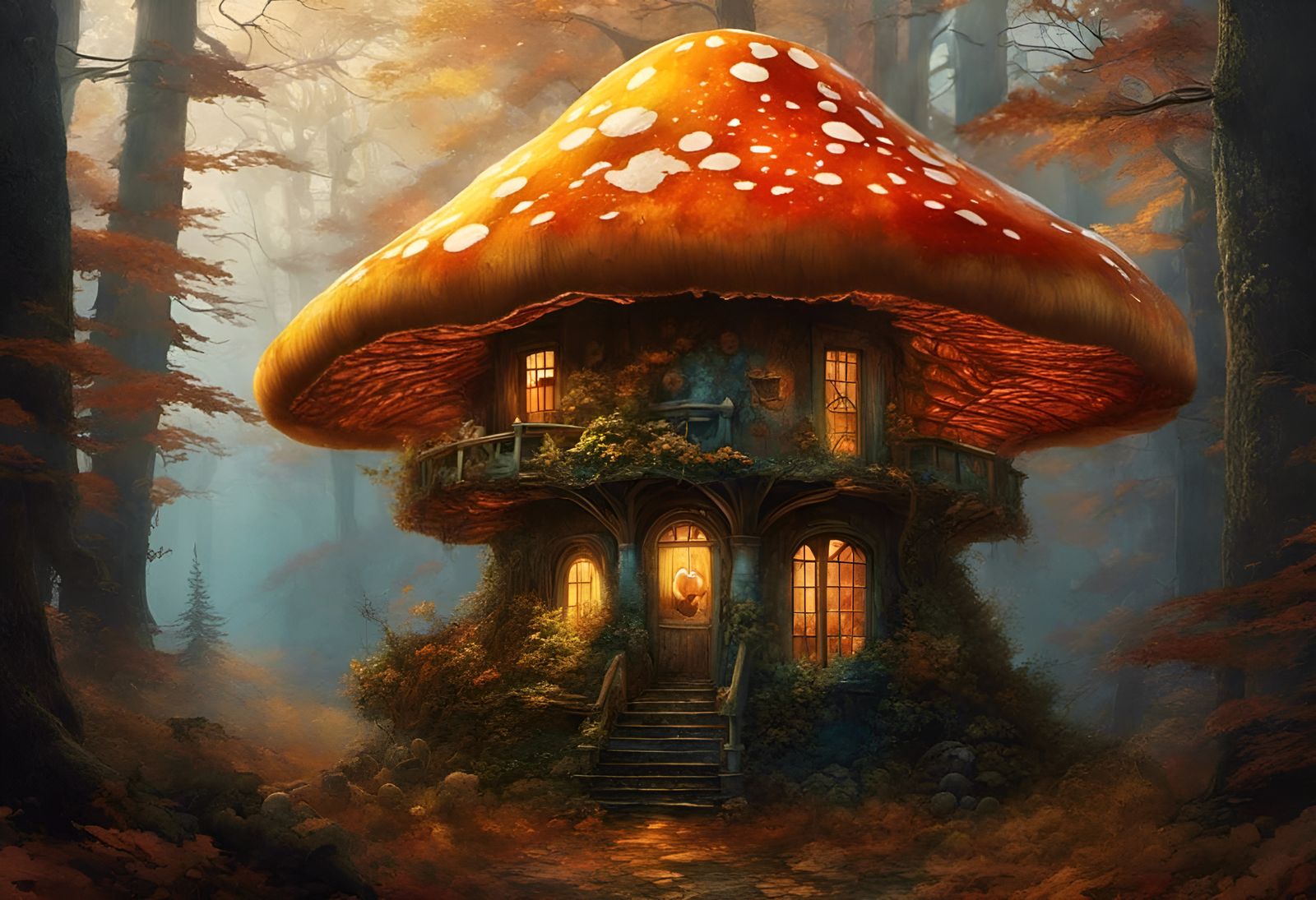 Cosy fairy cabin - AI Generated Artwork - NightCafe Creator