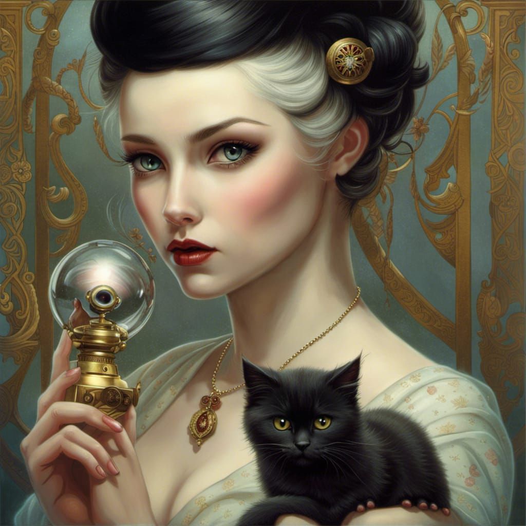 cat's eye ; terrifyingly cute adorable cat and her tiny robotic hand ...