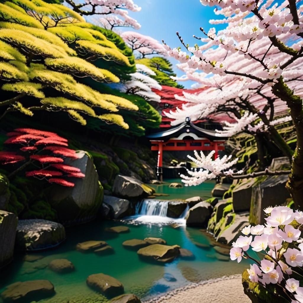 Springtime in Japan - AI Generated Artwork - NightCafe Creator