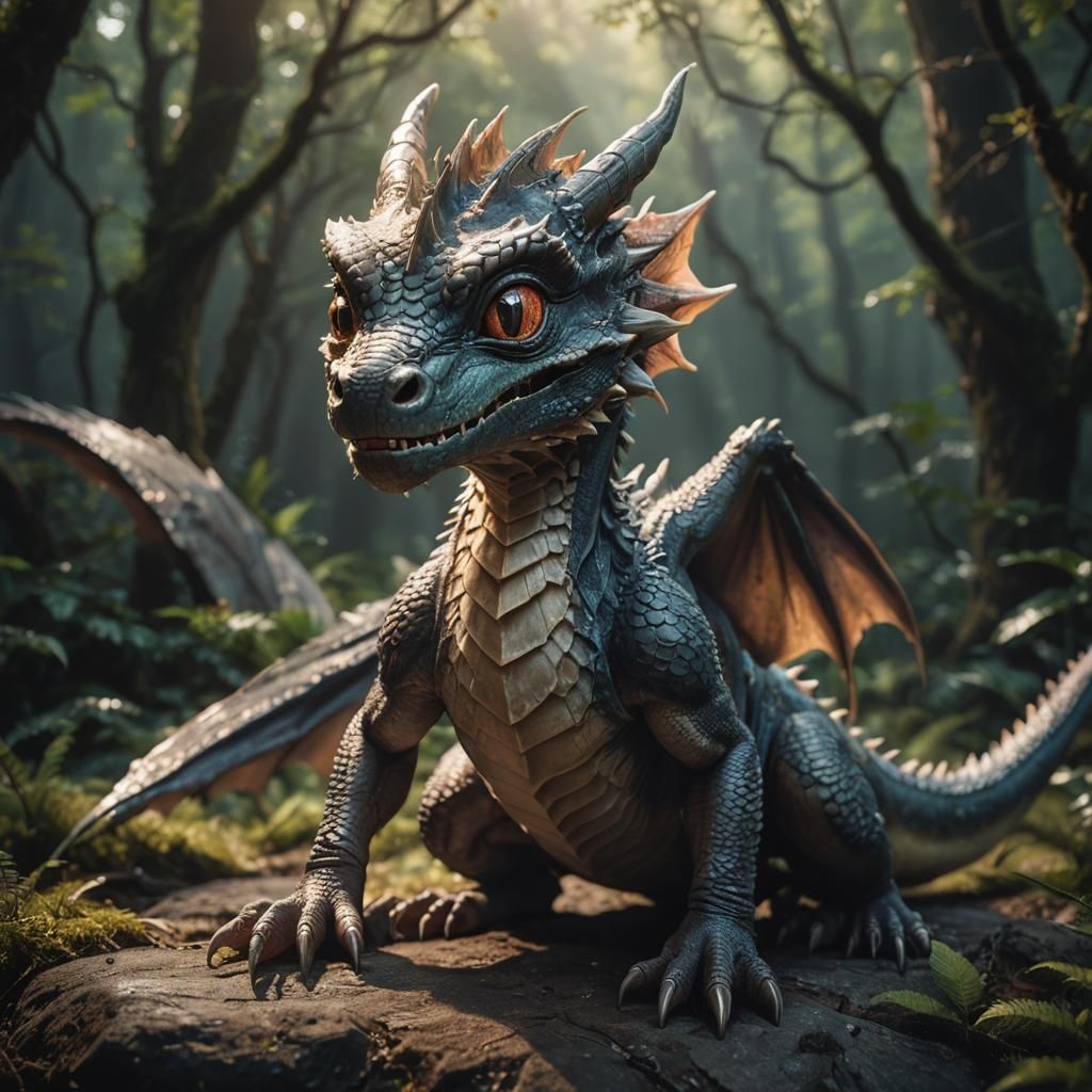 Ultra realistic cute dragon, insanely high quality composition, perfect ...