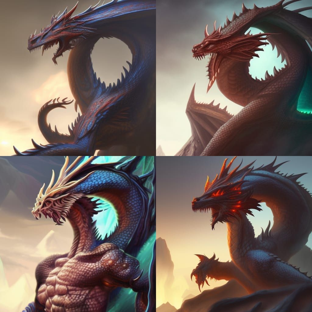 Humanoid Dragon Hybrid, Monster, Magic, Master - AI Generated Artwork ...