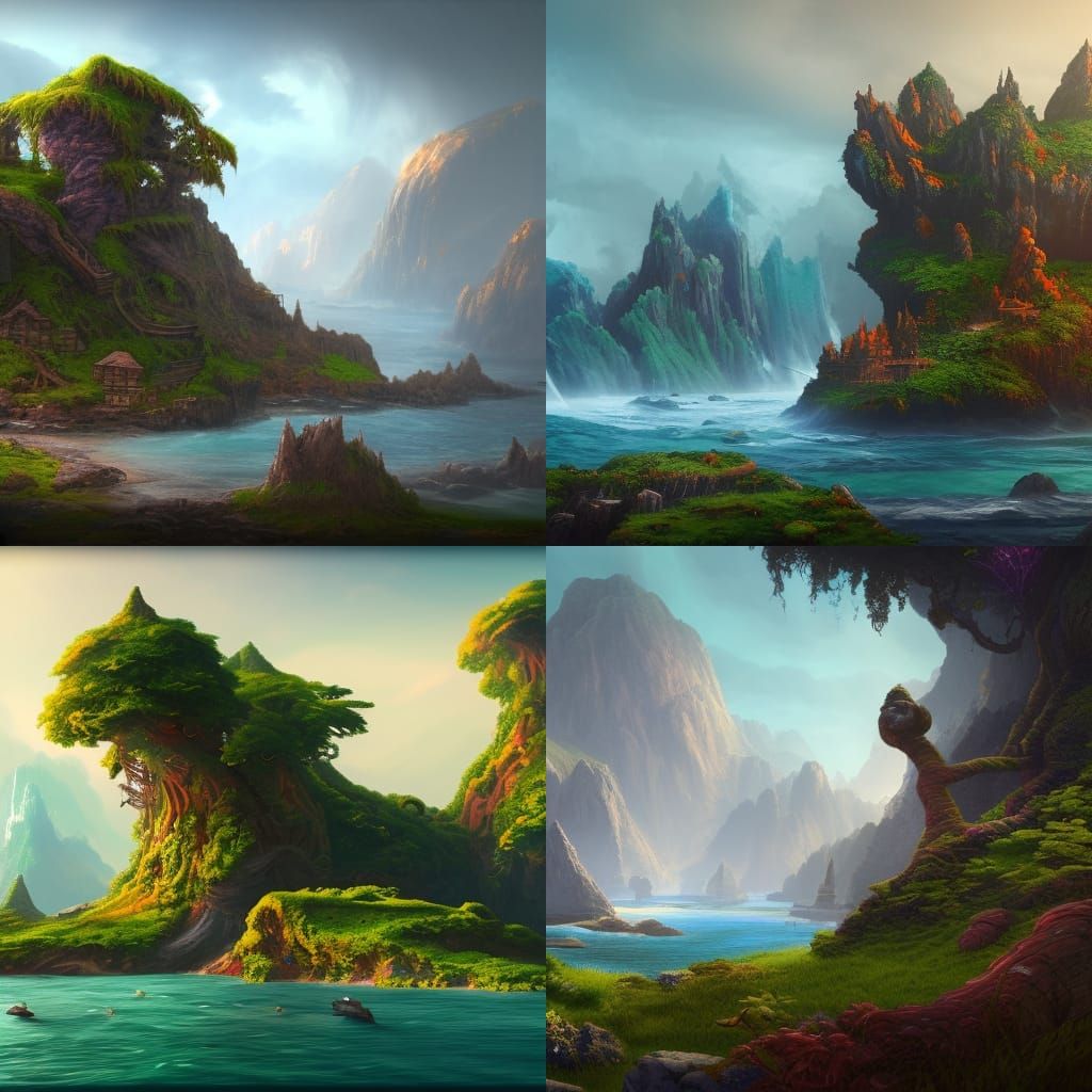 A tiny island - AI Generated Artwork - NightCafe Creator