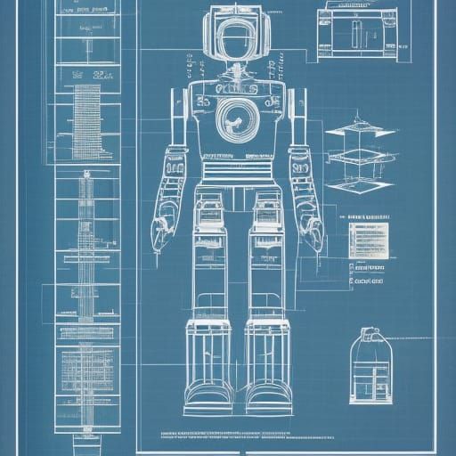 Blueprint for the new Robo Model 2XL Robot - AI Generated Artwork ...