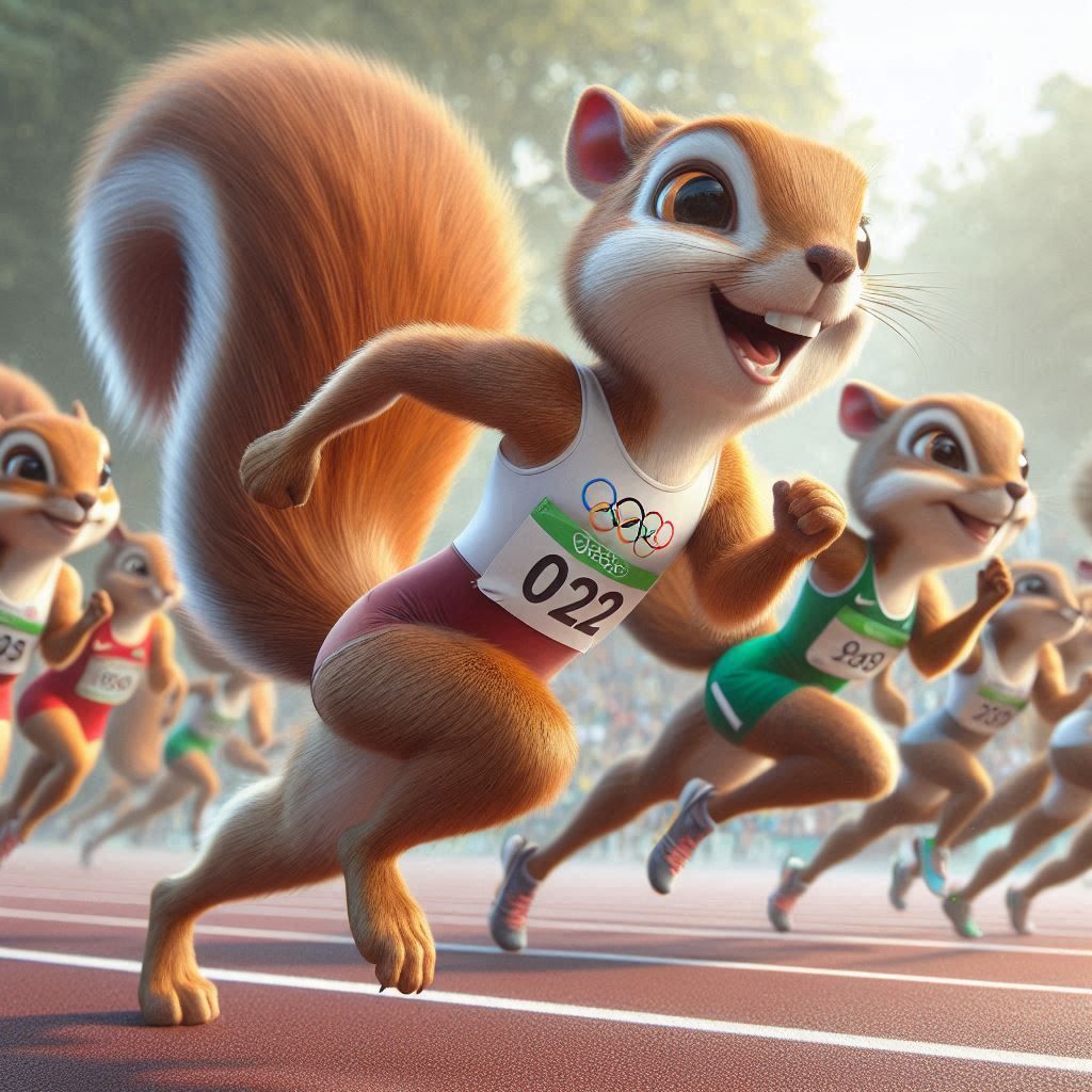 Squirrels at the Olympic Games - AI Generated Artwork - NightCafe Creator