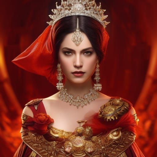 Red Queen 7 - AI Generated Artwork - NightCafe Creator