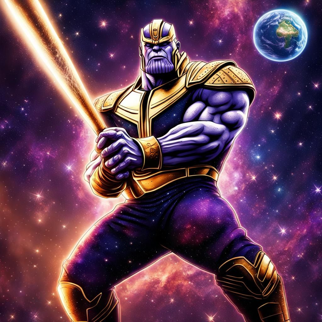 Thanos - an inter-galactic baseball challenge - AI Generated Artwork ...