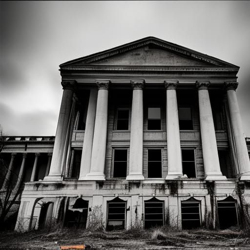 Sinister, possessed, haunted and evil, forsaken capitol building ...