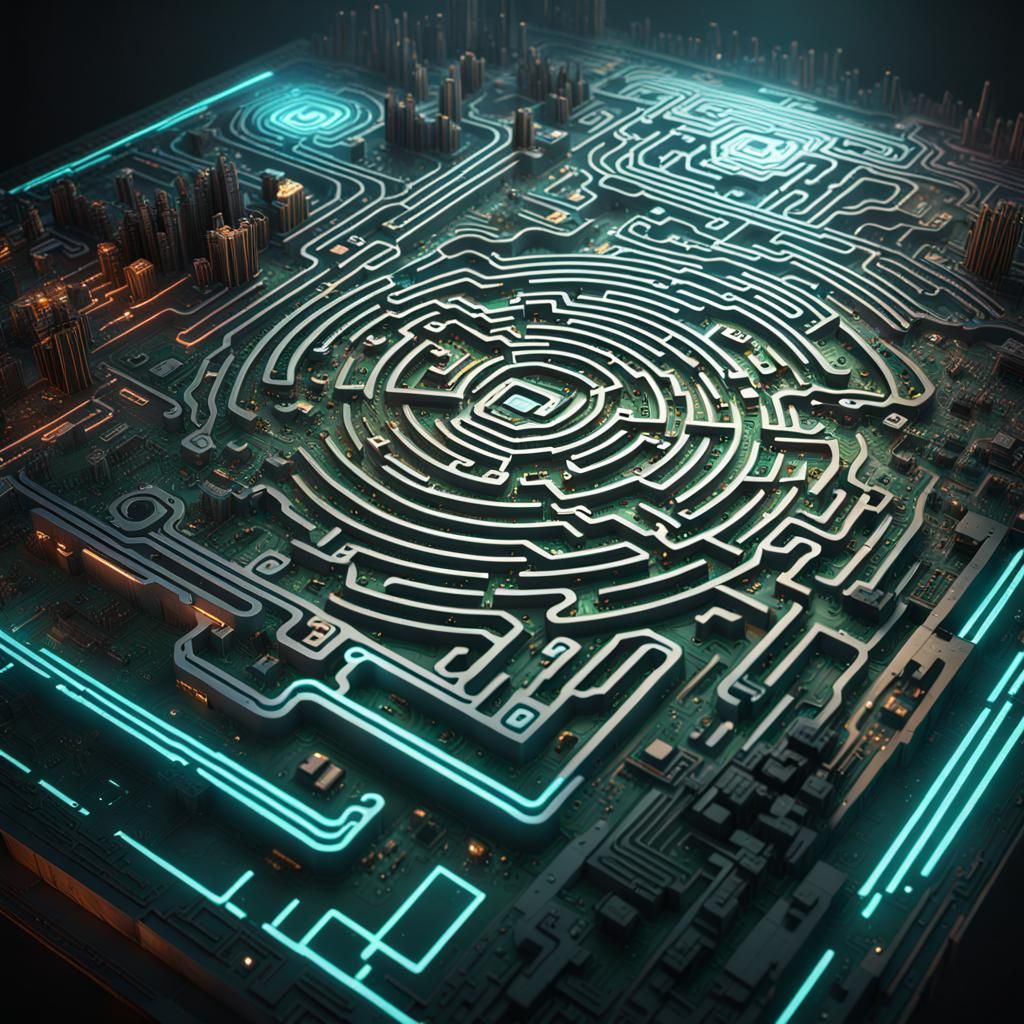 Labyrinthe. - AI Generated Artwork - NightCafe Creator